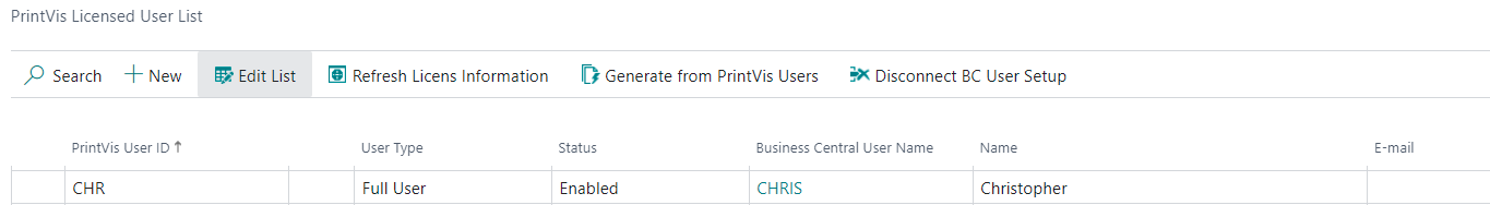 PrintVis Assisted Setup - Users - PrintVis Documentation